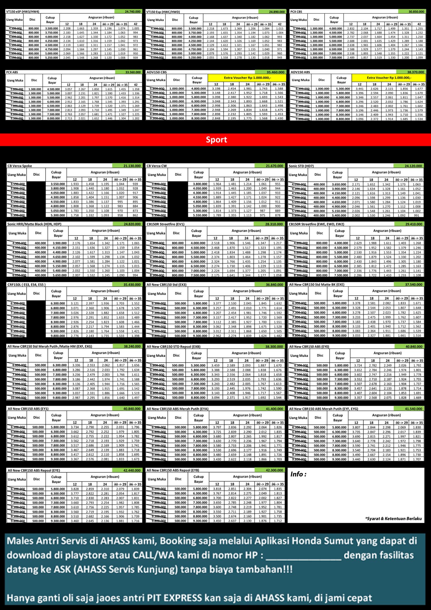 Pricelist – PT. Indako Trading Coy